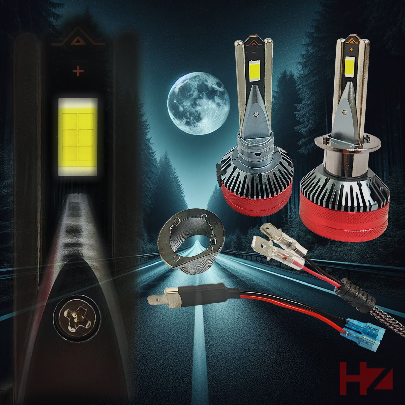 H1 LED Headlight Bulb Conversion x2 – Circuit Werks